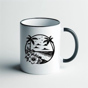 150+ Beach Scene Svg | Ocean Sunset Dxf Bundle | Tropical Summer Cricut ...