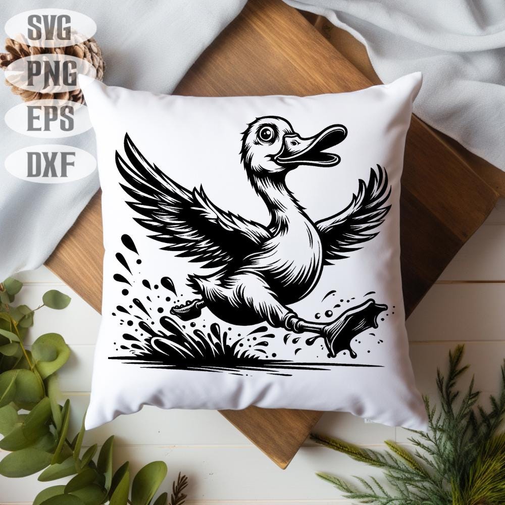 168 Quirky Duck SVG Bundle: Funny Duck Clipart, Cartoon Bird Line Art ...