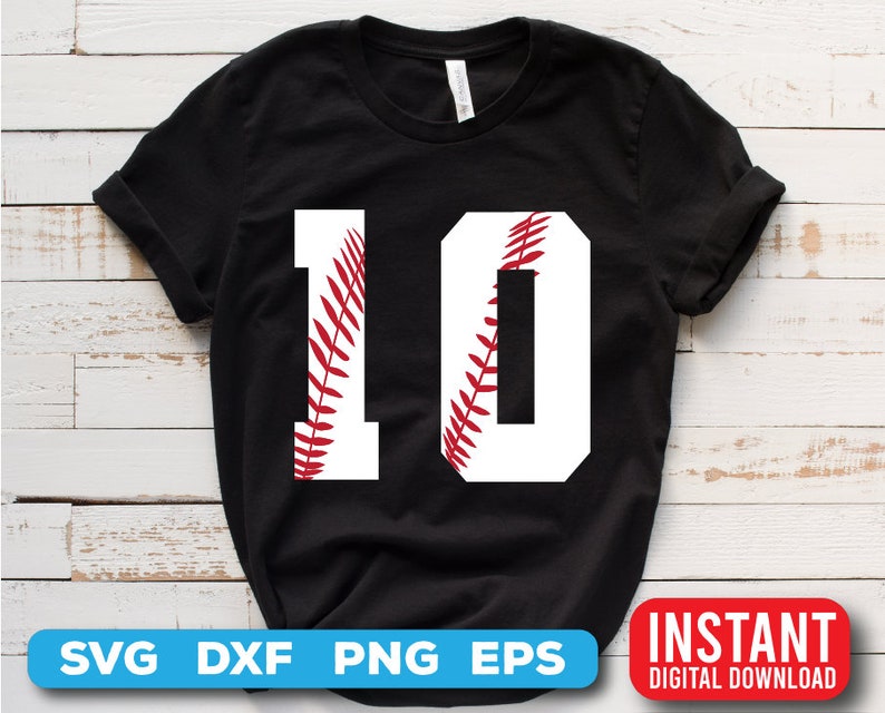 Baseball SVG Baseball Svg Files Baseball Number 10 | Etsy