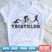 Triathlon SVG - Triathlon Silhouette Artsy Style - Digital Download - Etsy