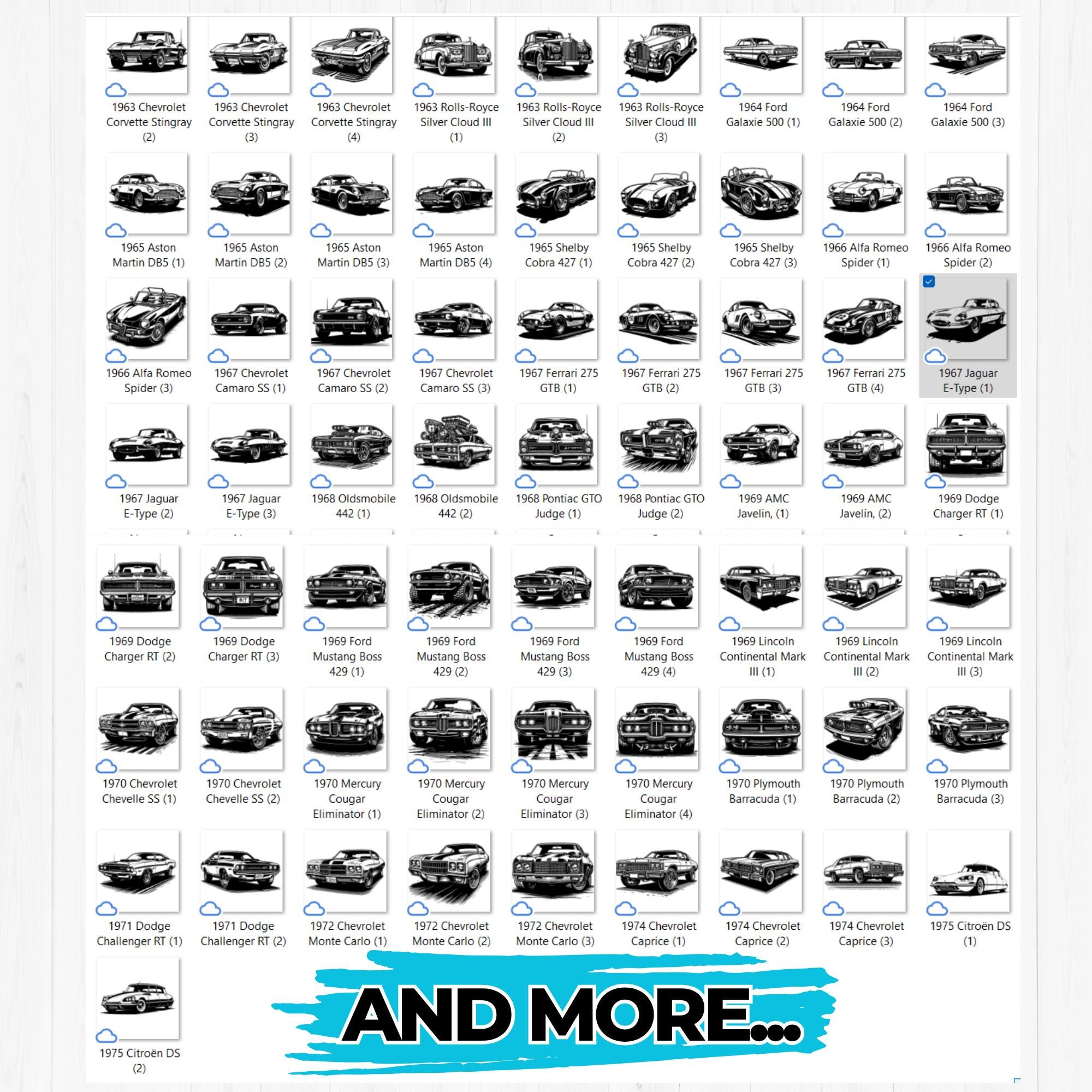 Classic Car Laser Cut Files: Vintage Auto DXF, SVG, PNG (digital ...