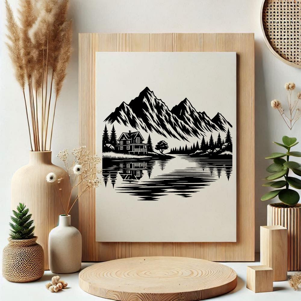 Mountain Wilderness Scene SVG Bundle: Laser Cut Files, CNC Designs - Etsy