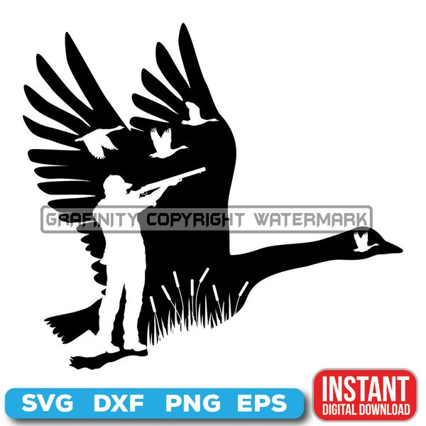 Geese Hunting Svg - Etsy