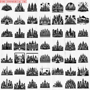150+ Cityscape SVG Bundle: Urban Skyline Cut Files (commercial Use) - Etsy