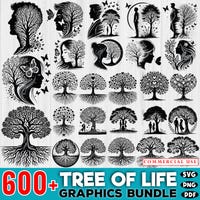Family Tree Svg, Tree of Life Svg, Tree Monogram Svg, Tree Svg, Tree of ...