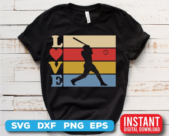 Baseball SVG Baseball Svg Files Retro Baseball Theme Love - Etsy