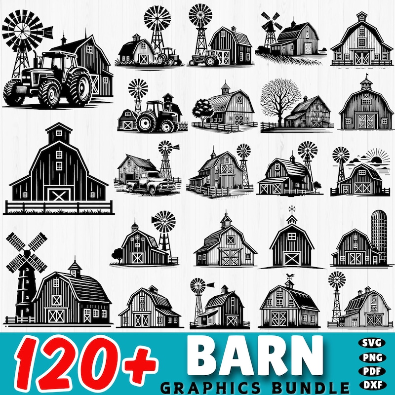 Old Farm Windmill Svg - Etsy