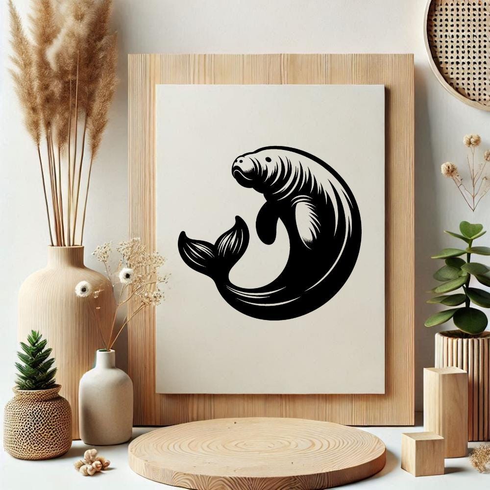 170+ Manatee Svg Bundle | Sea Cow Dxf Cut Files | Cute Ocean Animal ...