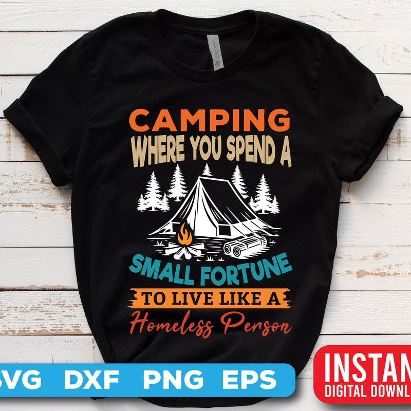 Camping Homeless Person Svg - Etsy