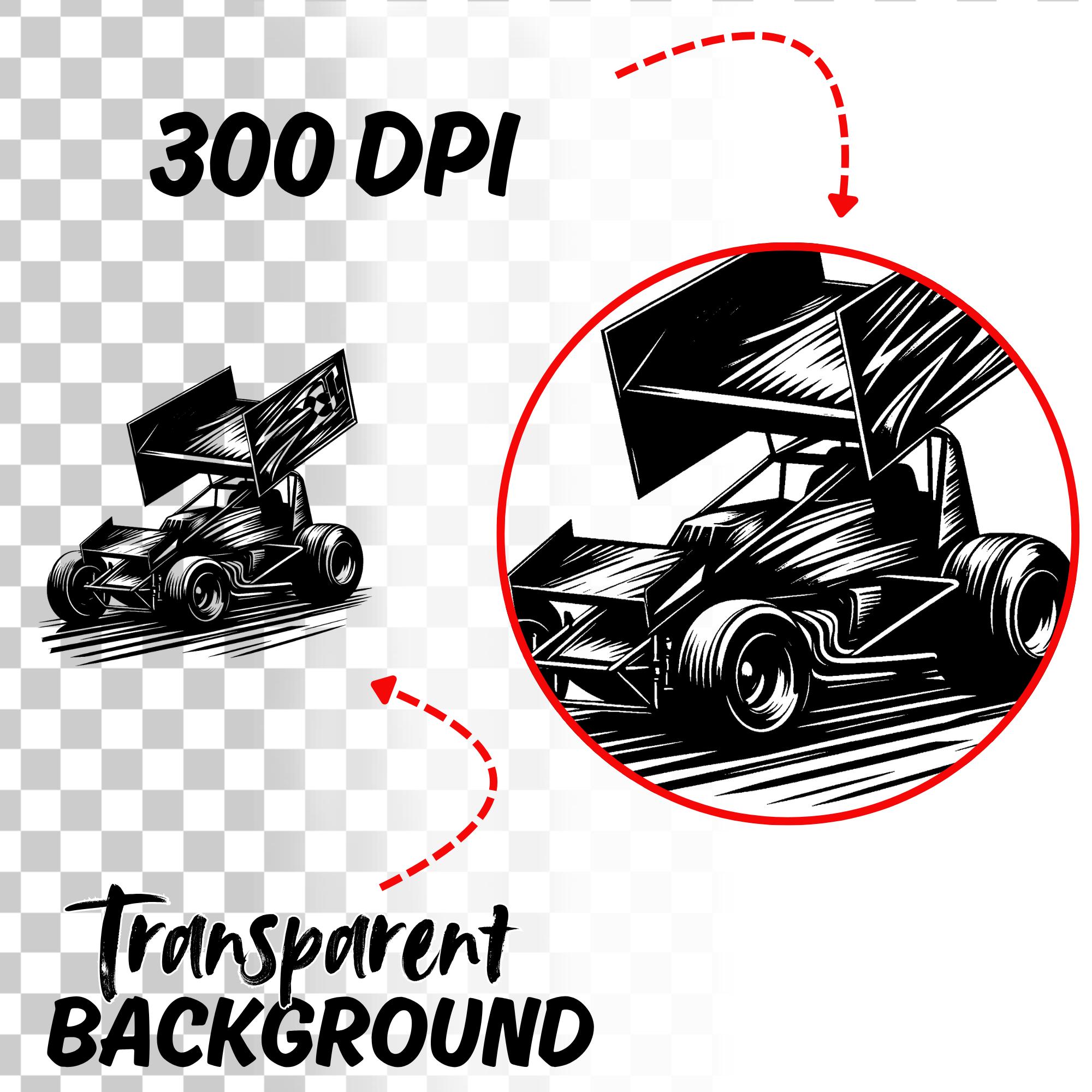 195 Sprint Car SVG Bundle | Dirt Track Racing Dxf Files | Race Car ...