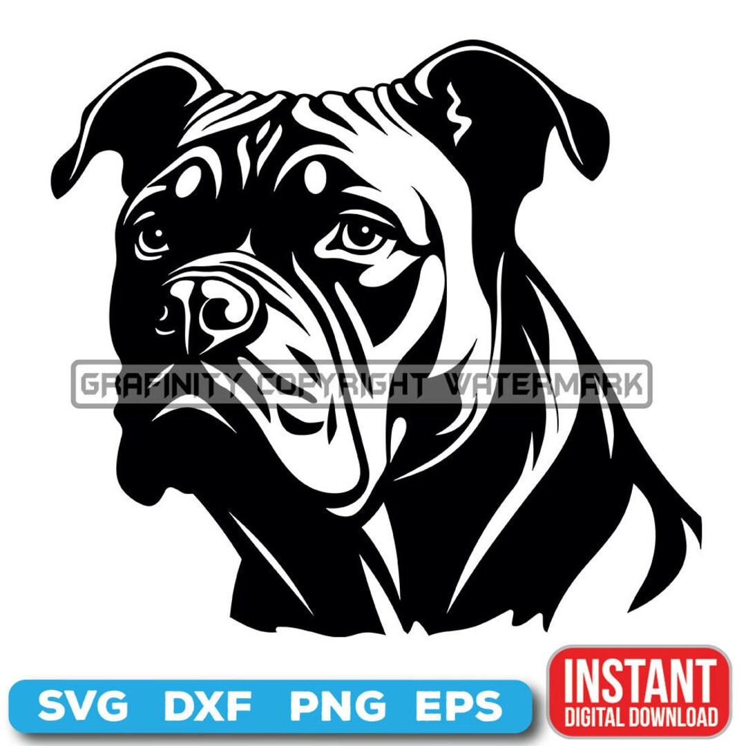 American Bully SVG 07 American Bully Side View Vector Art - Etsy