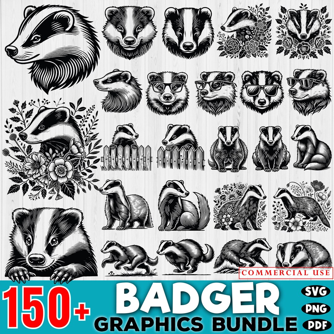150+ Badger SVG | Badger SVG Bundle | Cricut Cut Files | Wildlife ...