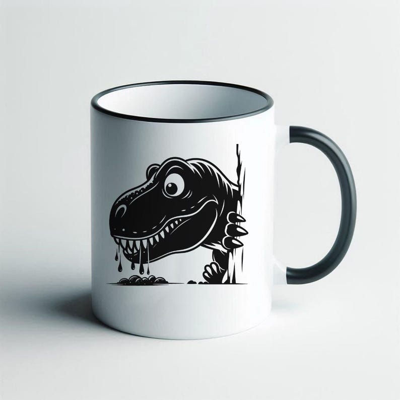 161 T-rex Peeking SVG Bundle | Dinosaur Window Peek DXF | Trex Clipart ...