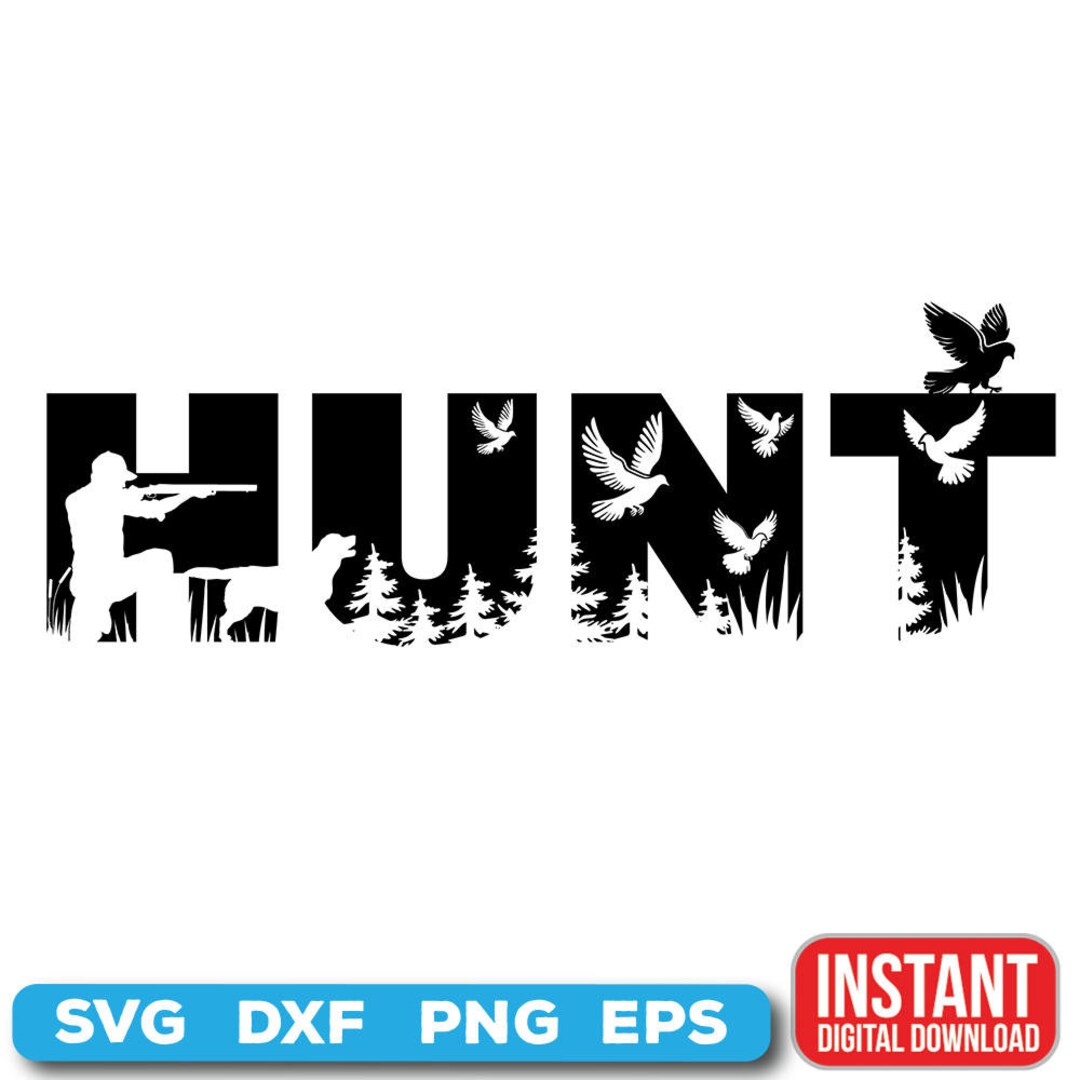 Dove Hunting SVG - Dove Hunting Theme Hunt Silhouette - Digital ...