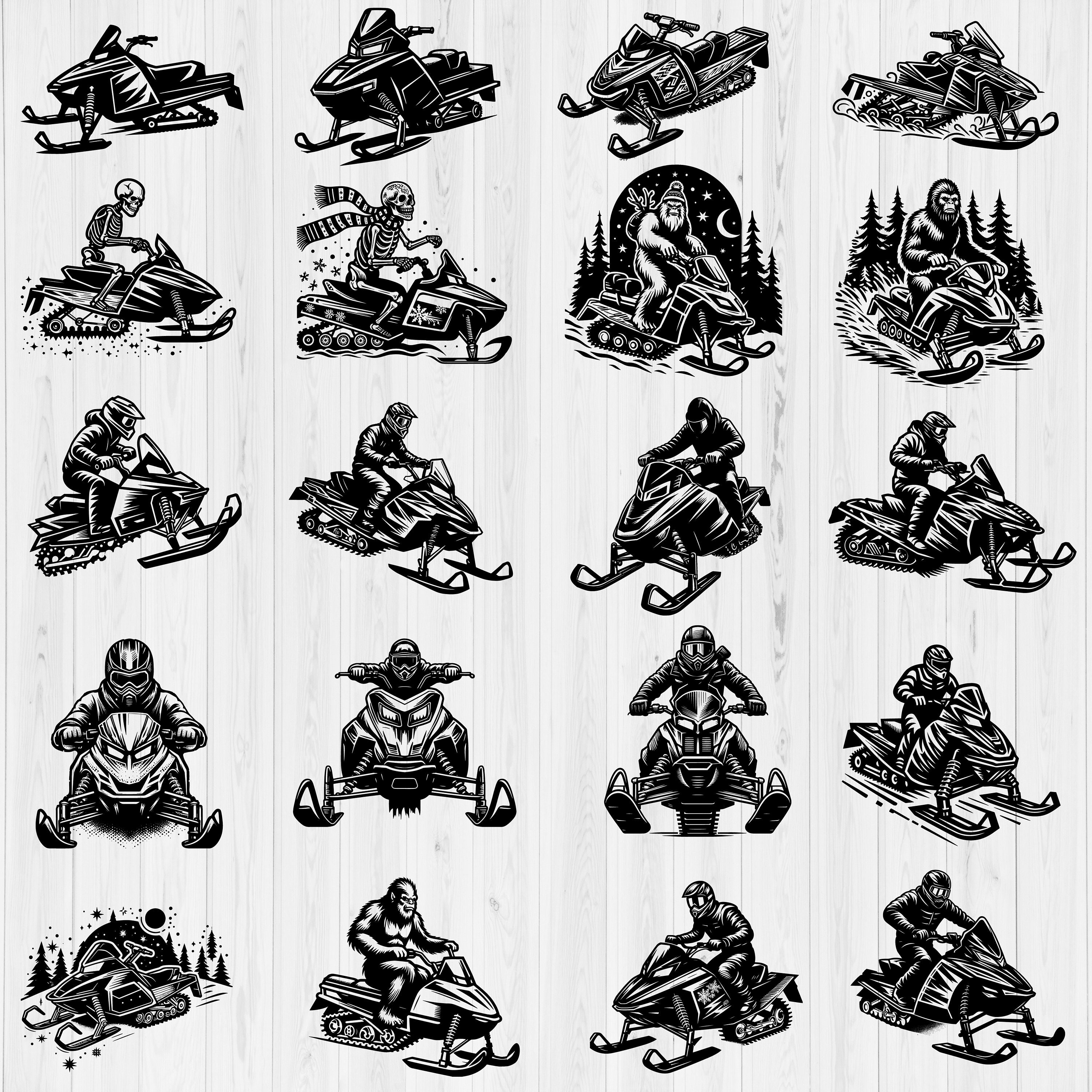 Snowmobile Graphics SVG Bundle: 100+ Laser Cut CNC Files - Etsy