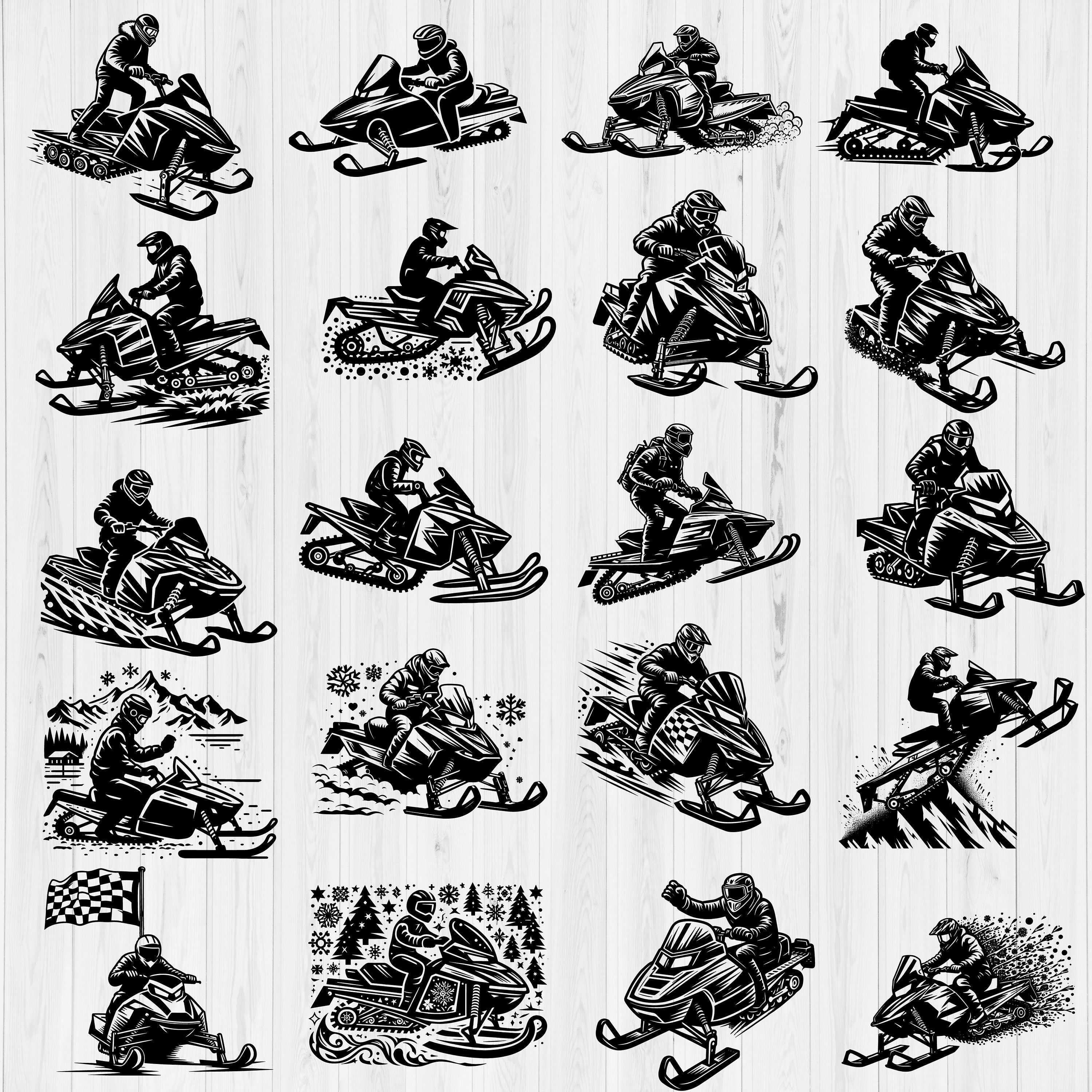 Snowmobile Graphics SVG Bundle: 100+ Laser Cut CNC Files - Etsy