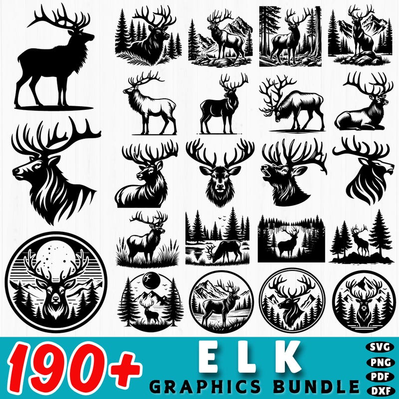 Elk Head Bundle - Etsy UK