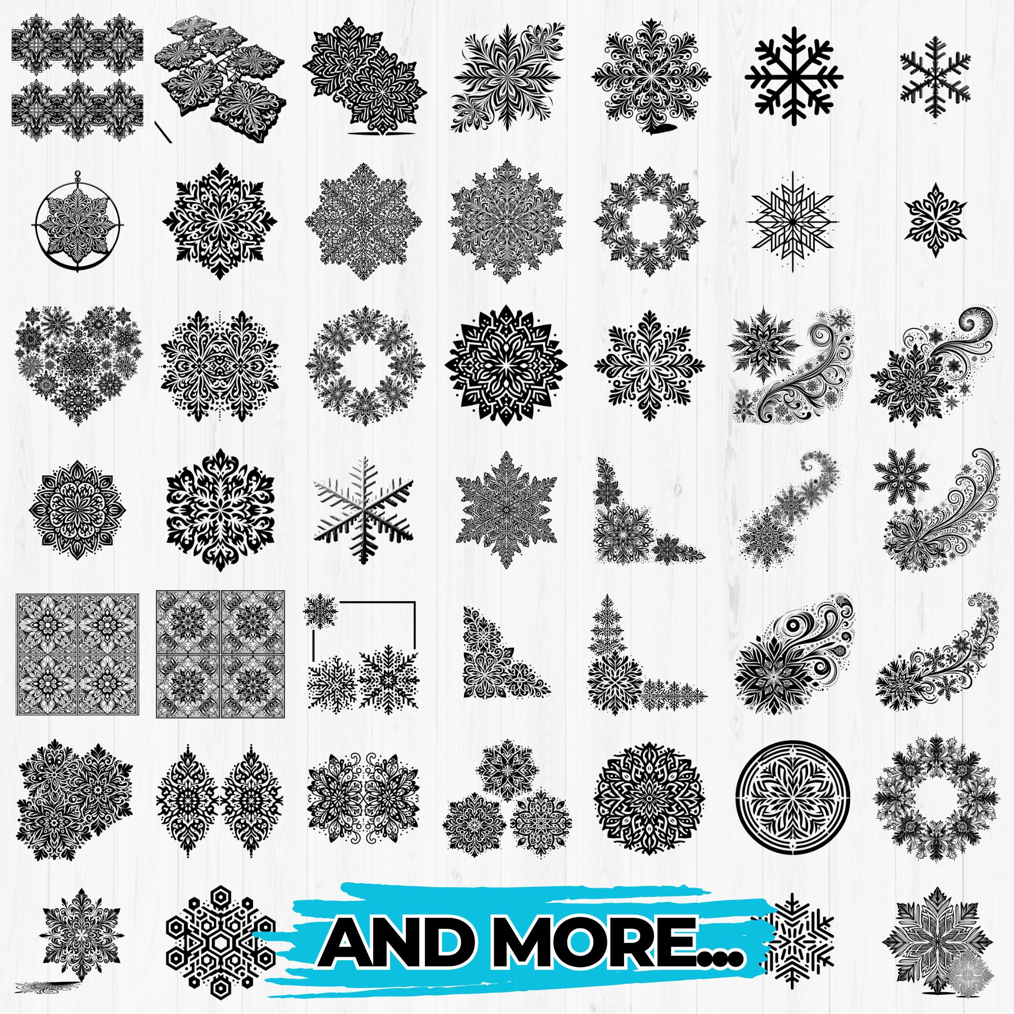 163 Snowflakes Laser Engraving SVG Bundle: Winter Holiday Designs ...