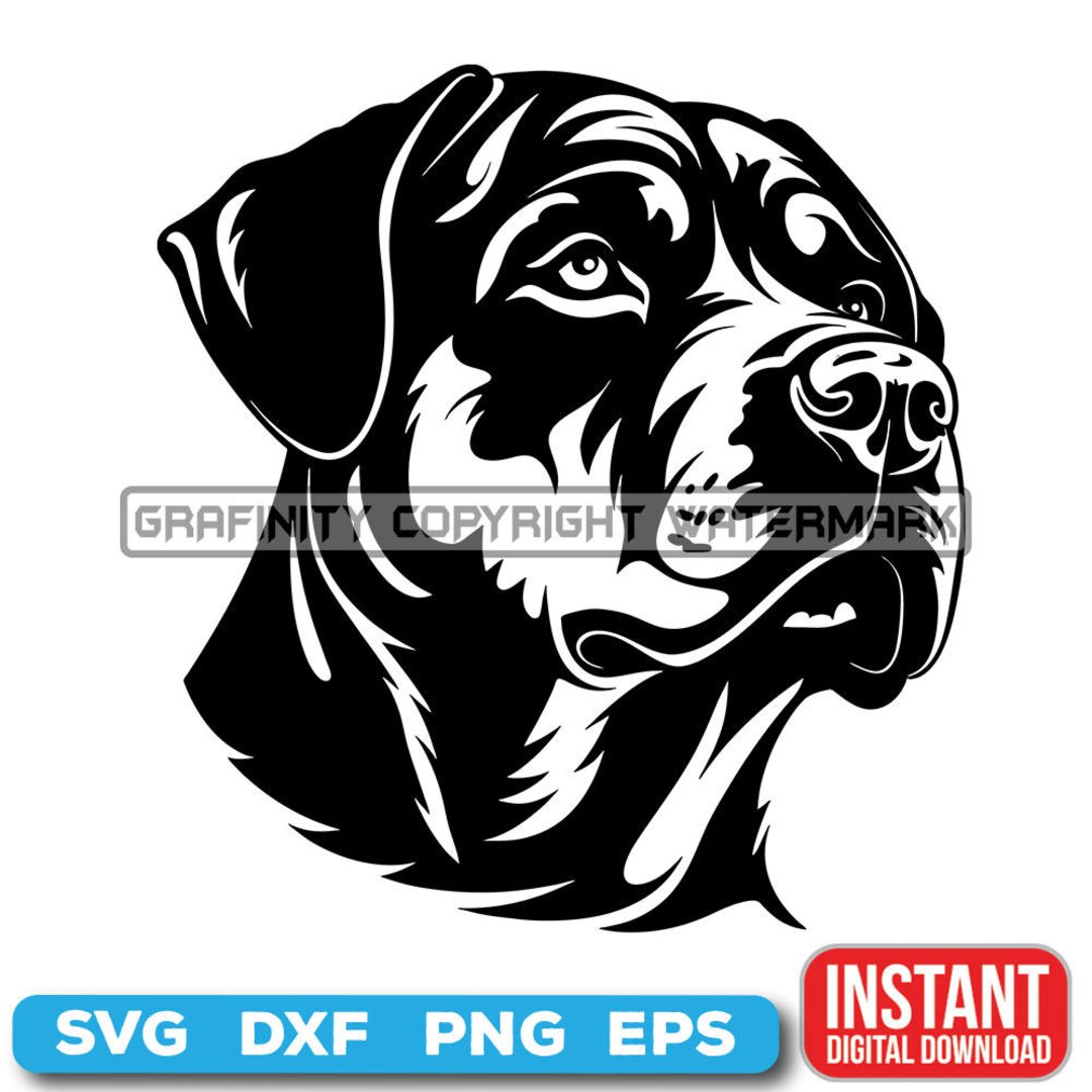 Rottweiler SVG Dog SVG Files for Cricut Rottweiler Head - Etsy Australia