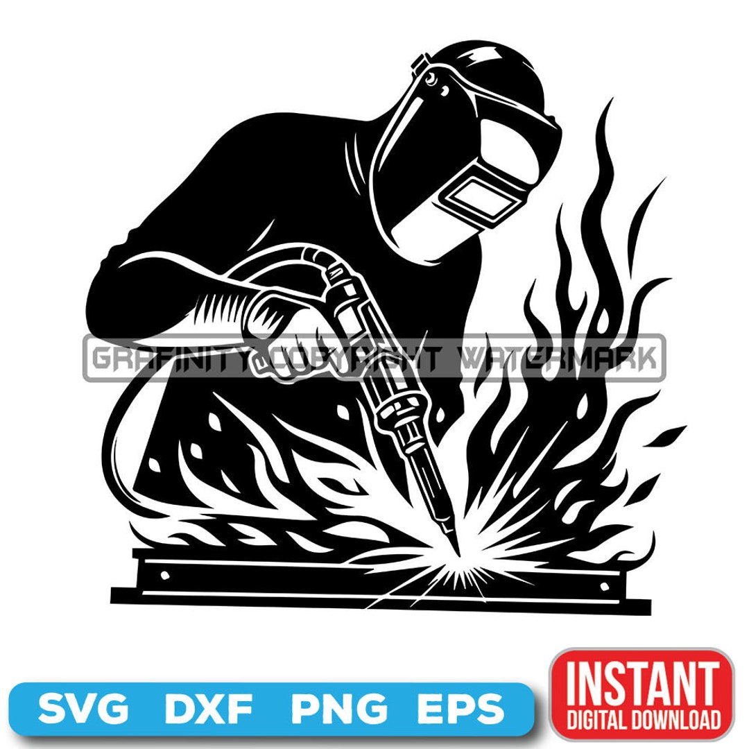 Welding SVG, Welder SVG, # 05 Male Welding Graphics, Digital Download ...