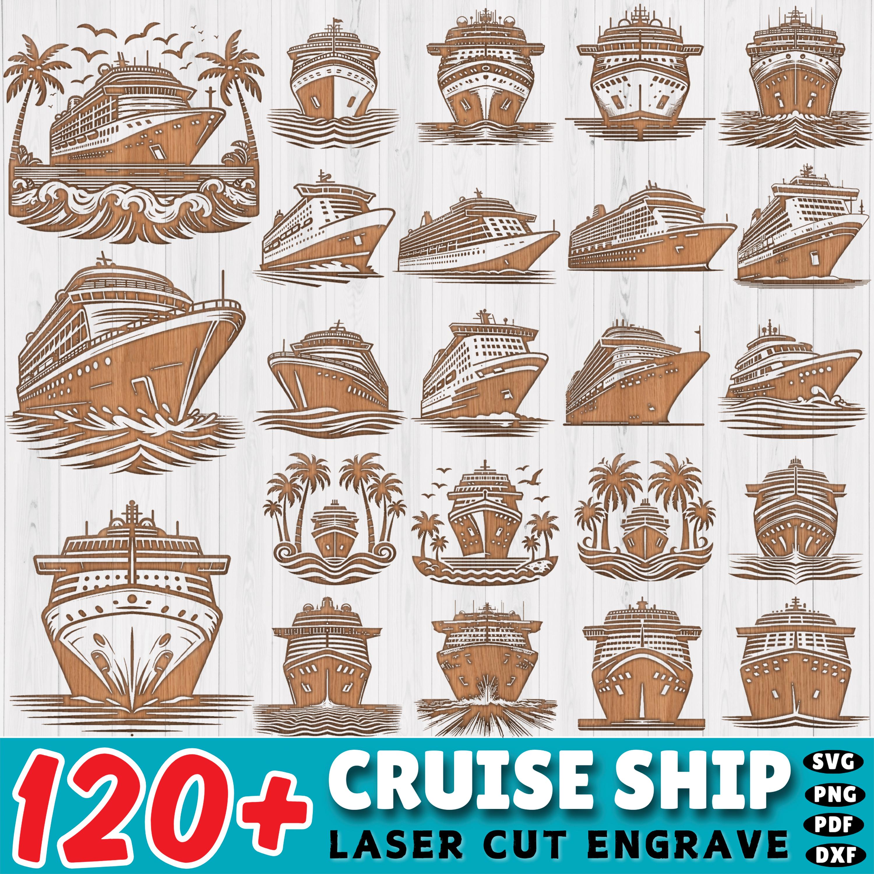 Laser Engraving Files 120+ Cruise Ship Dxf Bundle | Laser Cut Ocean ...
