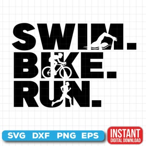 Triathlon SVG - Swim Bike Run Triathlon Sports Art - Digital Download ...