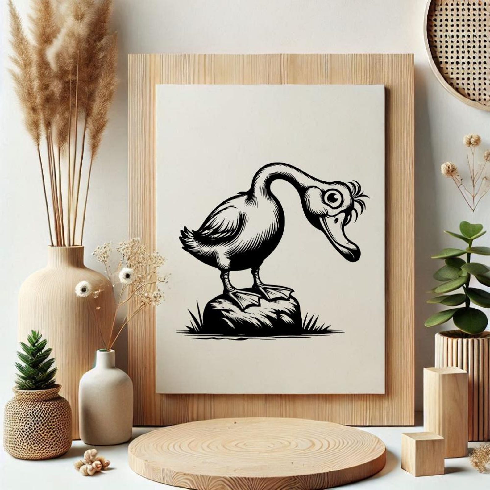 168 Quirky Duck SVG Bundle: Funny Duck Clipart, Cartoon Bird Line Art ...