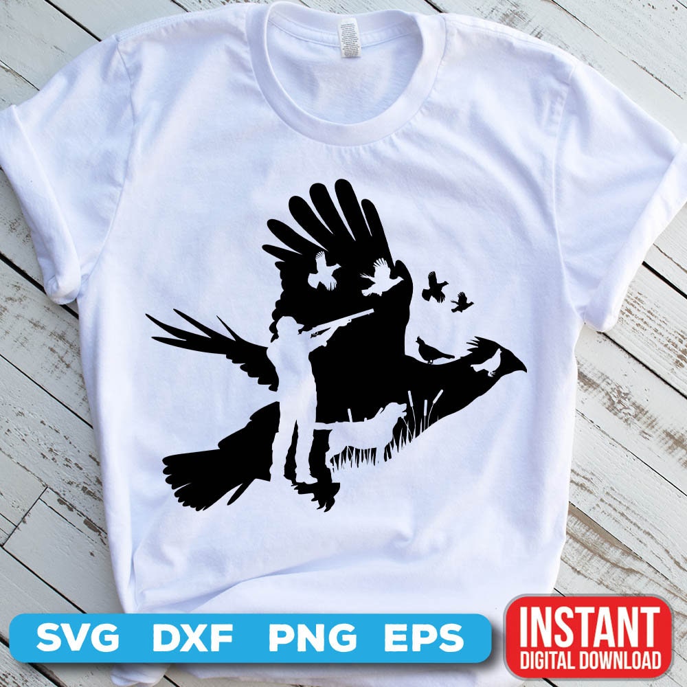 Ruffed Grouse Hunting SVG: Silhouette Artsy Design (digital Download ...