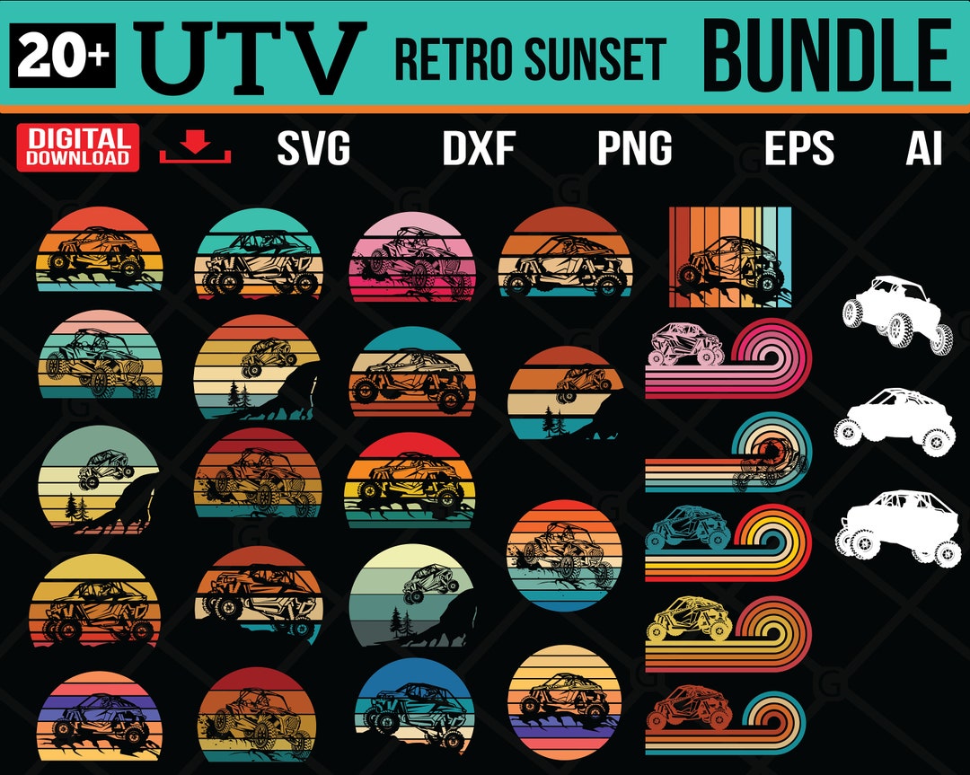 UTV Svg - UTV Png - Utv Retro Sunset Bundle - Digital Download - Etsy UK