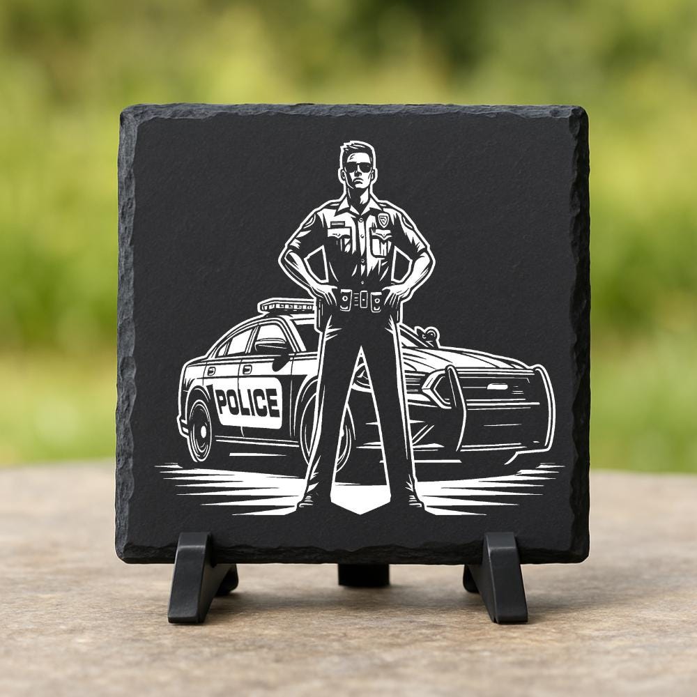 162 Police Badge Slate Engraving Files: Law Enforcement PNG for Stone ...