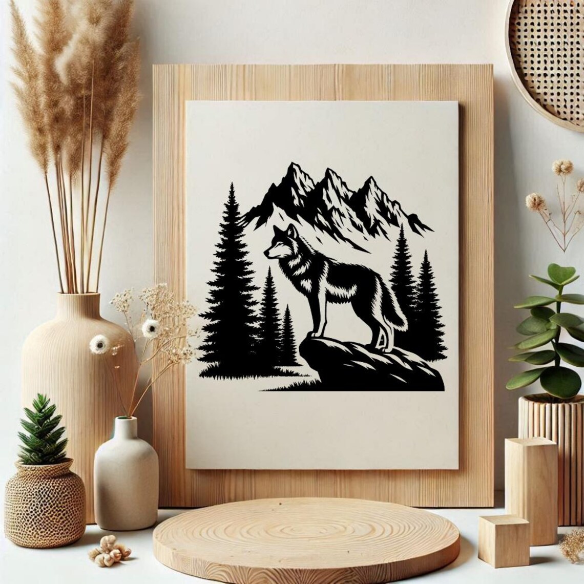 250 Laser Engraved Forest Scene SVG Bundle for Laser Cutting | Mountain ...
