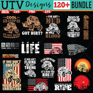 UTV Svg - UTV Png - 120+ Side by Side Designs Bundle - Digital Download ...