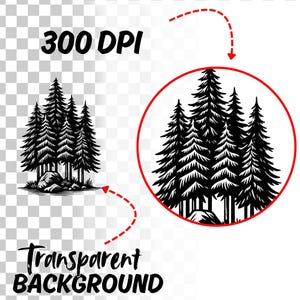 Laser Engraving Files 160+ Pine Trees Svg | Forest Tree Dxf Bundle ...