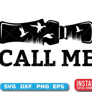 Duck Hunting Call Silhouette SVG - Vector Cut File (digital Download ...