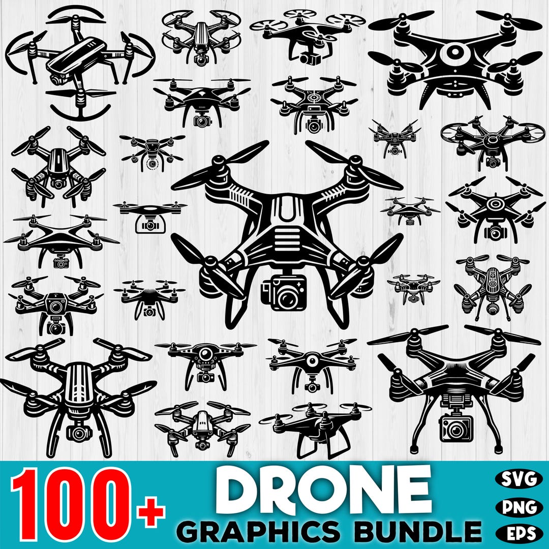 100+ Drone Graphics SVG BUNDLE Files - Drone Clipart Bundle Png, Eps ...