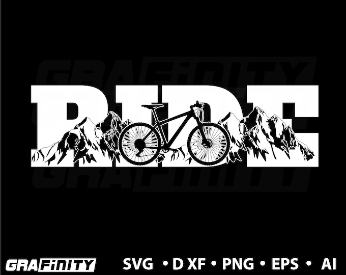 Bicycle RIDE Svg Files, Bicycle Svg, Bicycle Clip Art, Mountain Bike ...