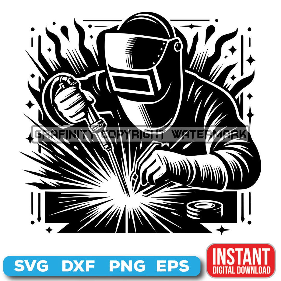 Welding SVG, Welder SVG, 02 Male Welding Graphics, Digital Download - Etsy