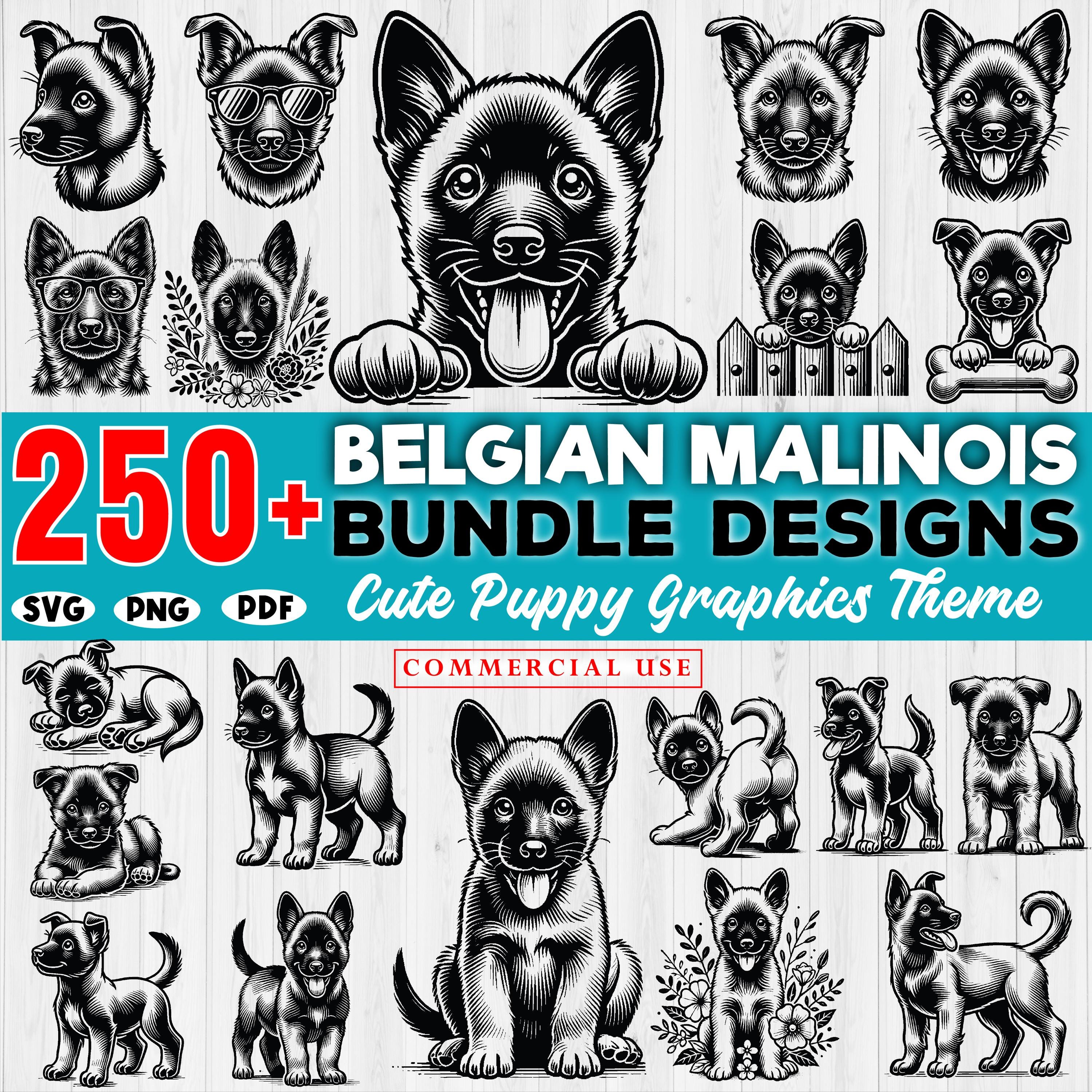253 Cute Belgian Malinois Puppy SVG Bundle, Belgian Malinois Puppy Svg ...