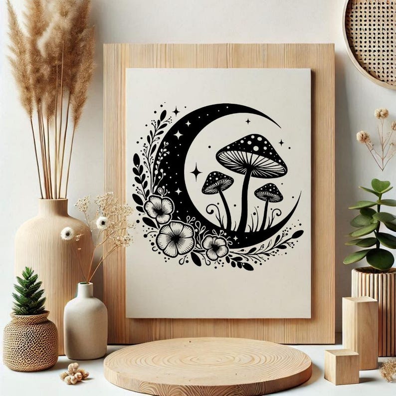 Laser Engraving Files 220+ Mystical Mushrooms Dxf Bundle | Laser Cut ...
