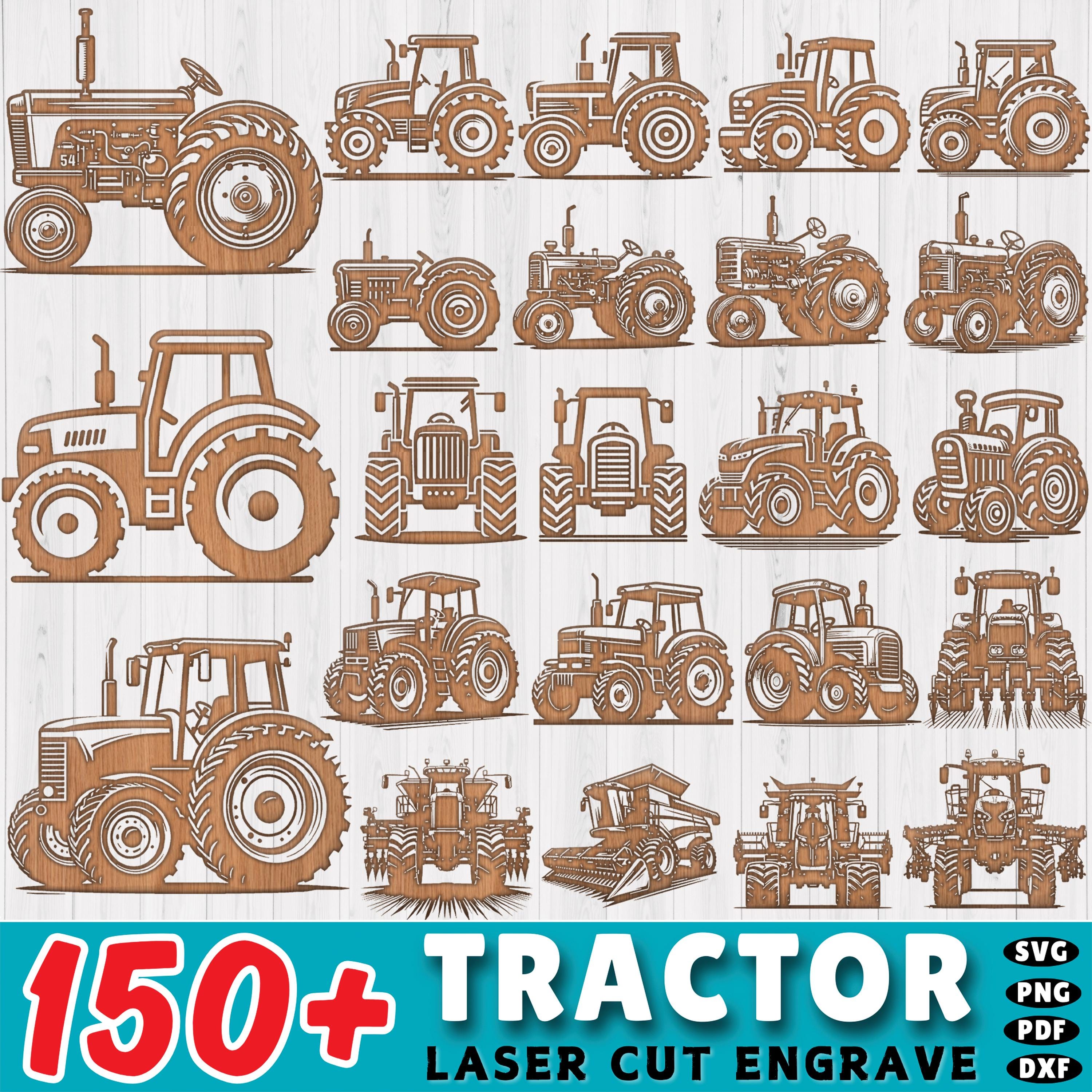 Laser Engraving Files Tractor Dxf Bundle | Laser Cut Tractor Files ...
