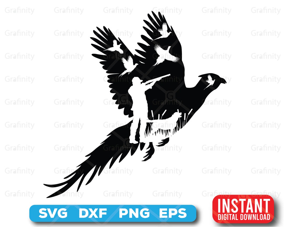 Pheasant Hunting Svg - Hunting Svg - Pheasant Hunting Artsy Style ...