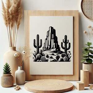 160+ Desert Scene Svg Bundle | Cactus Landscape Dxf Files | Boho Nature ...