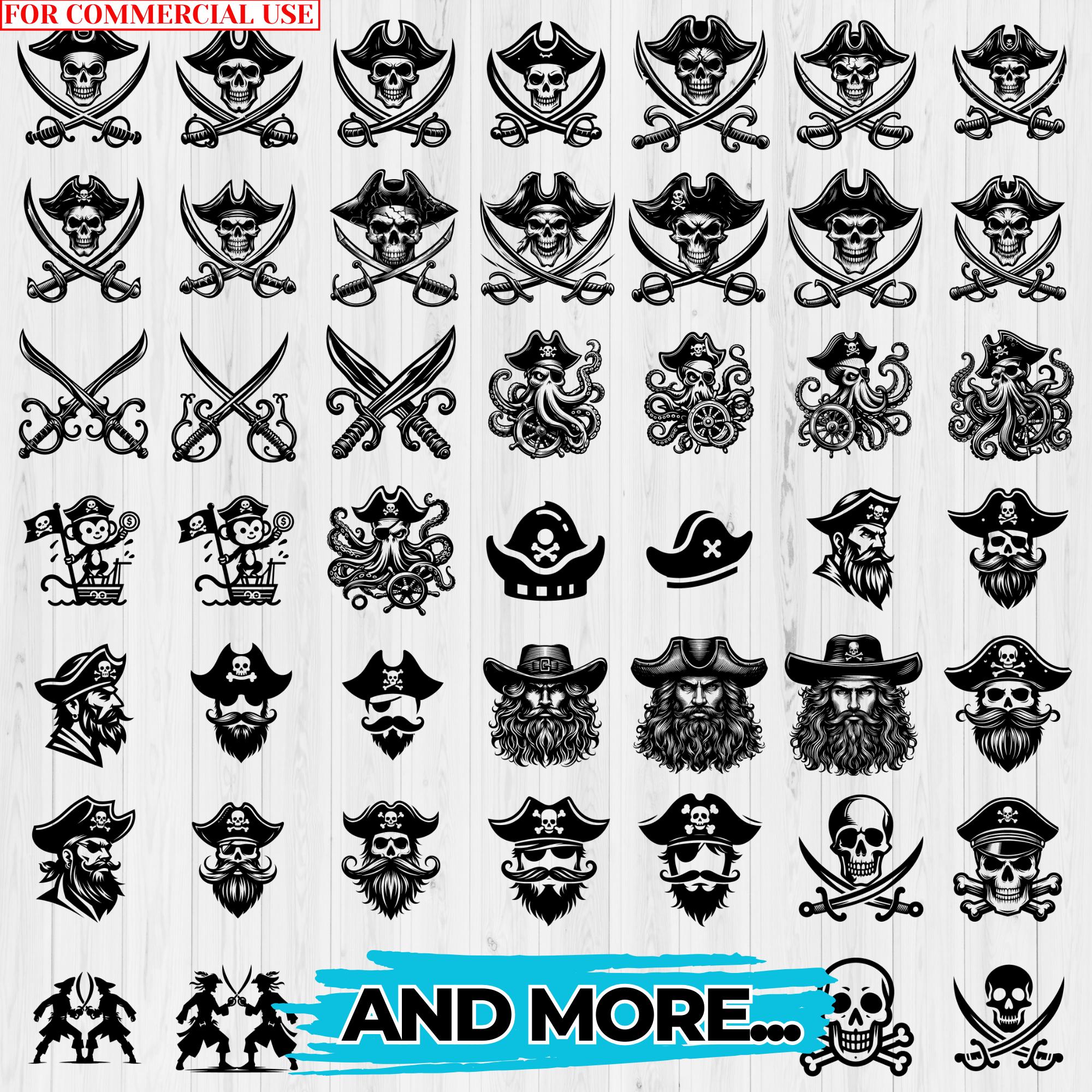 320+ Pirate SVG Bundle | Pirate DXF Files | Skull and Crossbones Cut ...