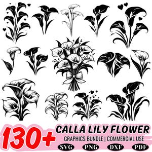 130+ Calla Lily Flower SVG Bundle | Elegant Floral Cut Files | Cricut ...