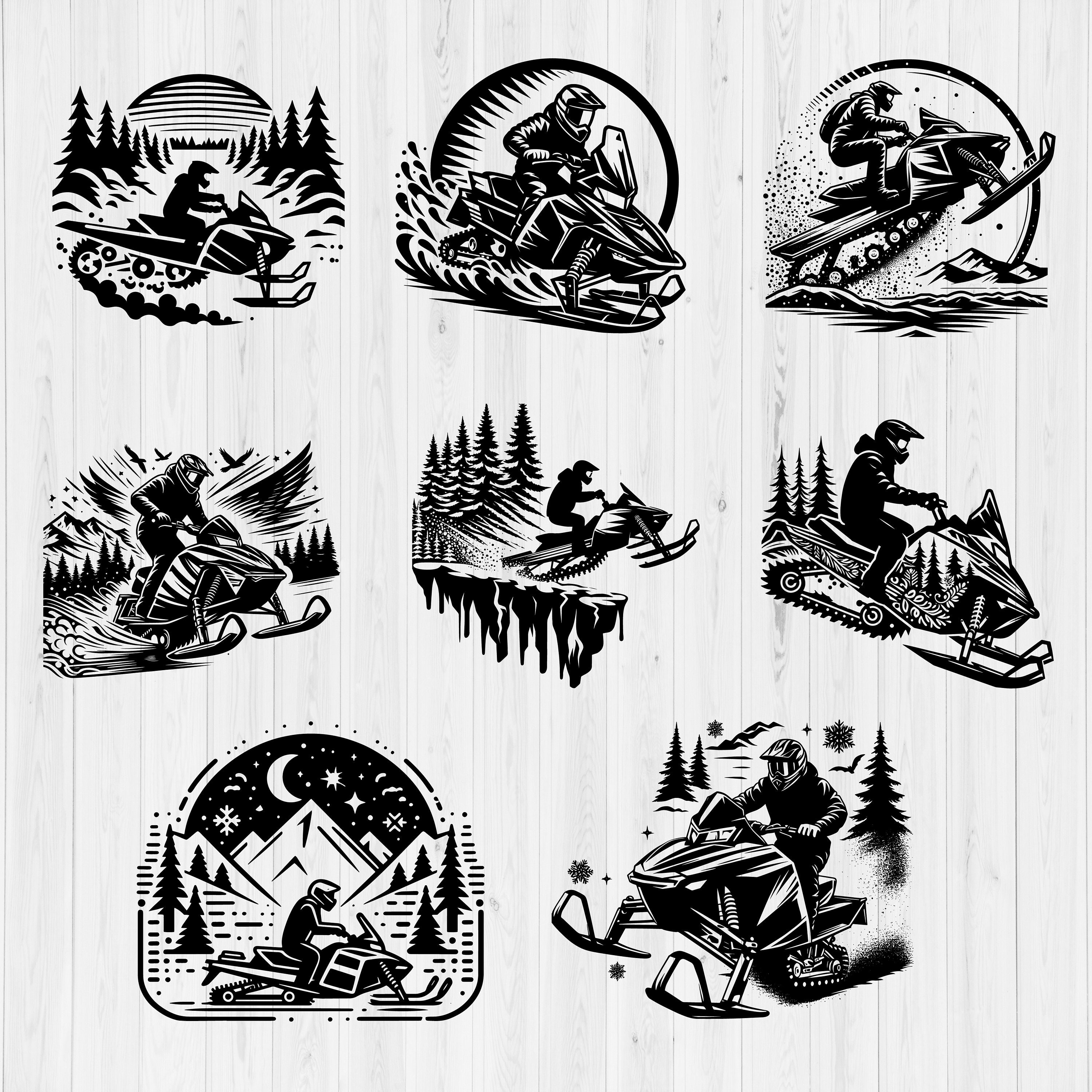 Snowmobile Graphics SVG Bundle: 100+ Laser Cut CNC Files - Etsy