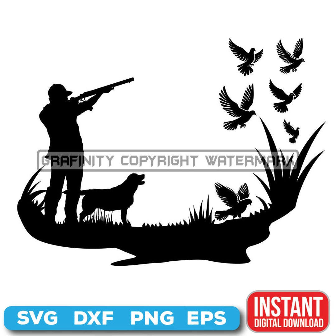 Dove Hunting SVG Creative Dove Hunting Silhouette Art Digital Download ...