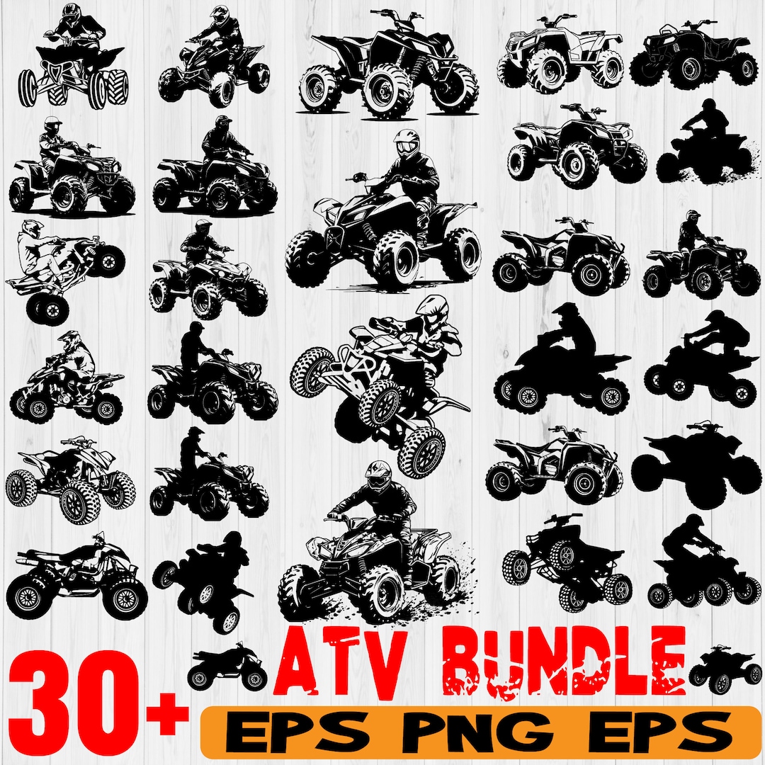 ATV Svg - ATV Bundle Vector Graphics Svg, Eps, Png Cut Files - Digital ...