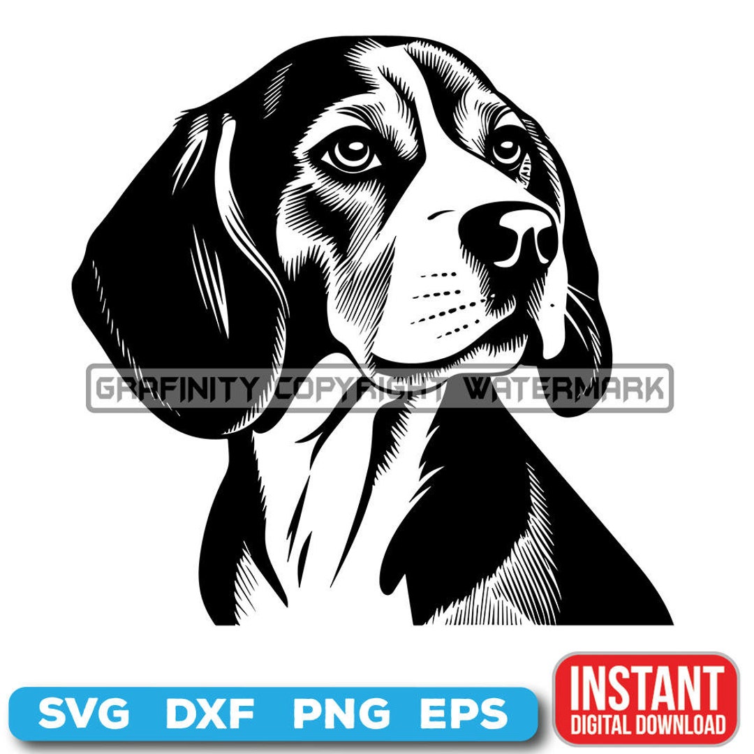 Beagle SVG - Beagle Vector SVG - 01 Beagle Vector Art for Cricut and ...