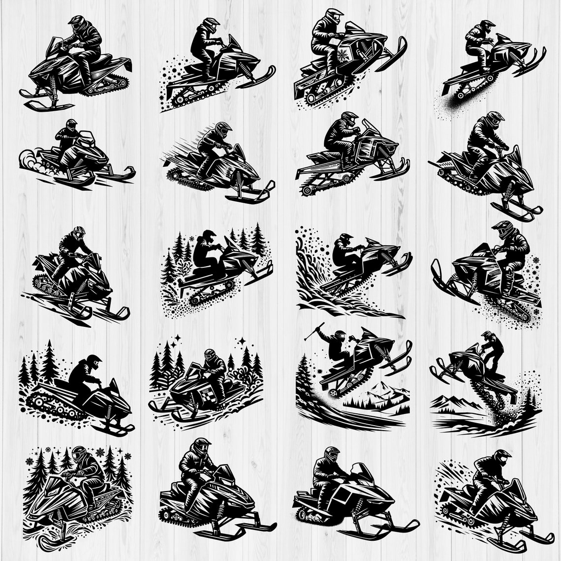 Snowmobile Graphics SVG Bundle: 100+ Laser Cut CNC Files - Etsy