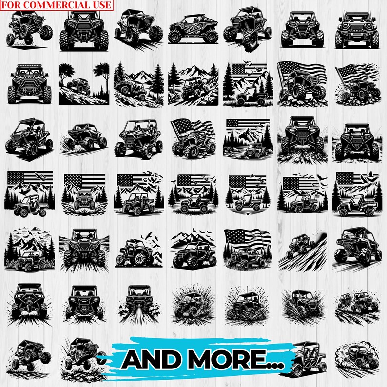 UTV SVG Bundle: Off-road Vehicle Cut Files (commercial Use) (digital ...